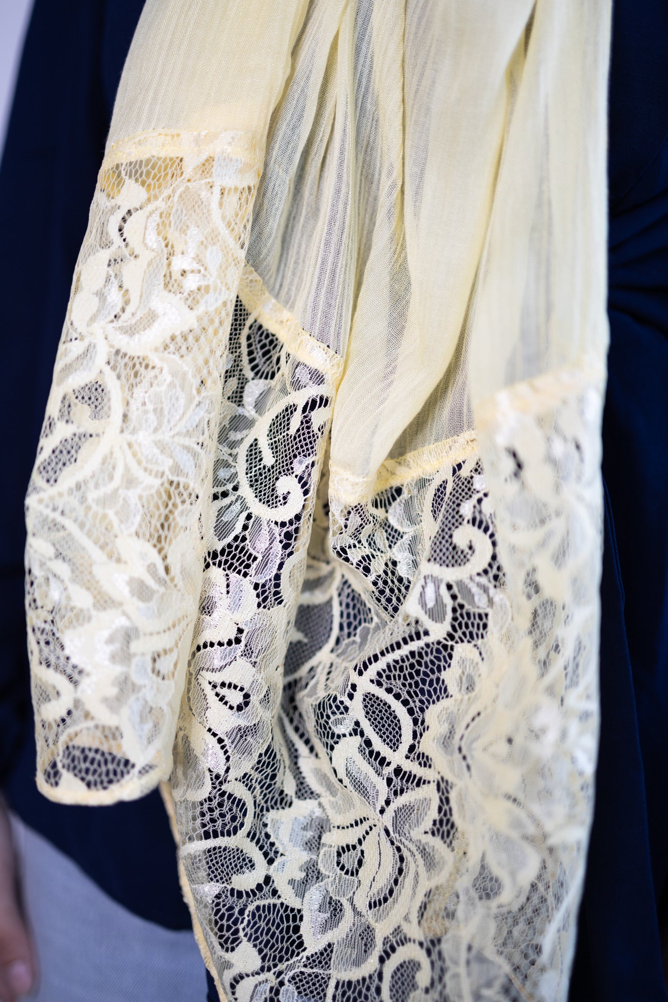 Modal Lace Hijab - Honey Yellow – Bella Hijabs