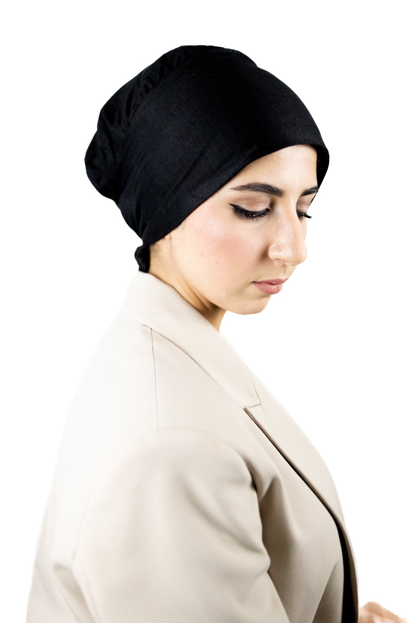 Satin Lined Under Cap - Black – Bella Hijabs