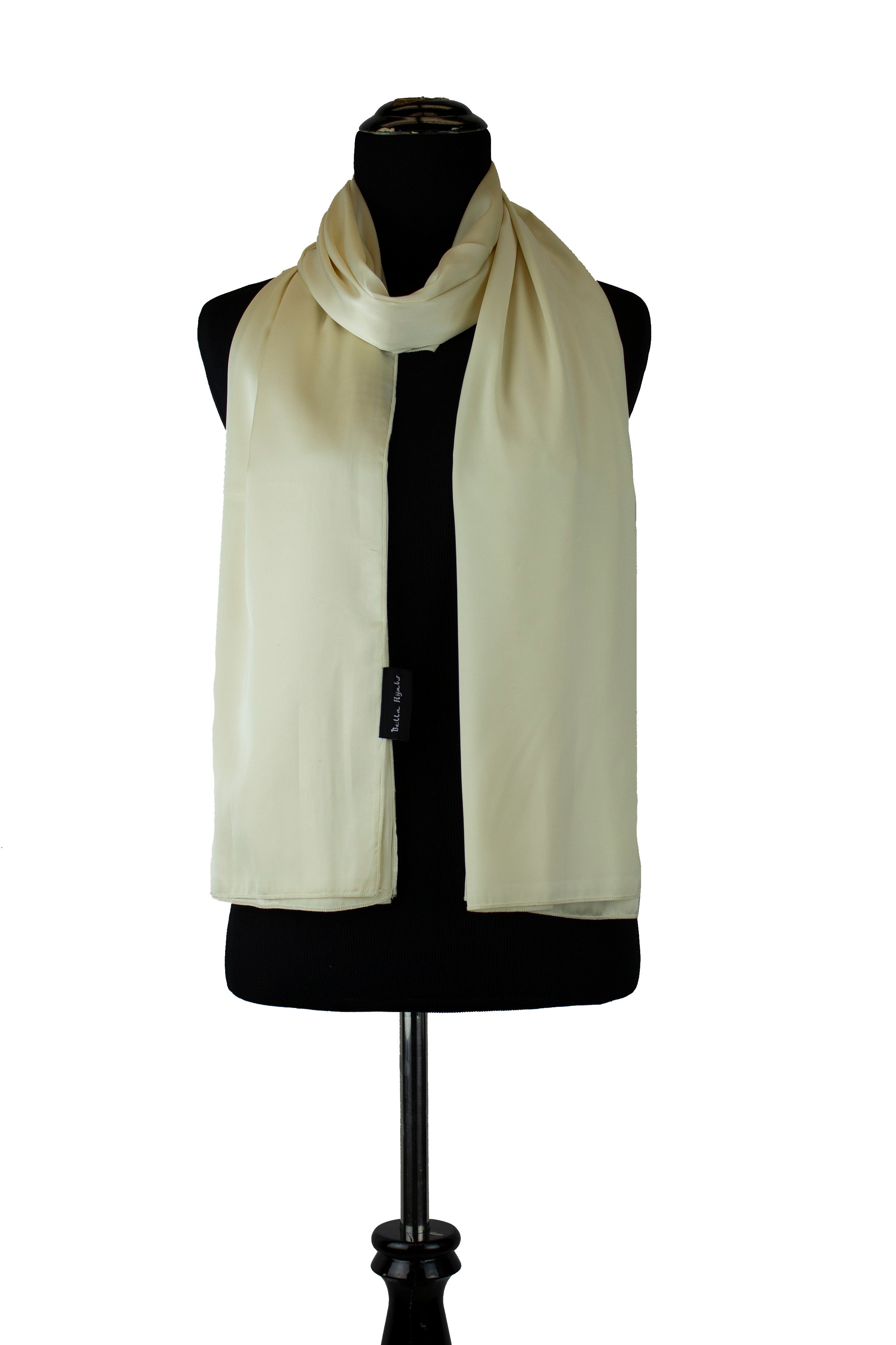 Satin Hijab - Light Gold – Bella Hijabs